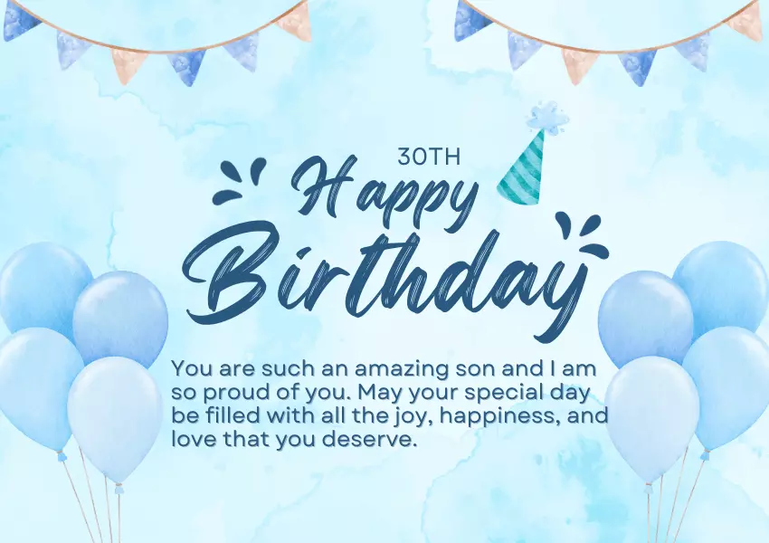 35+ Best Happy 30th Birthday Wishes for Son to Send